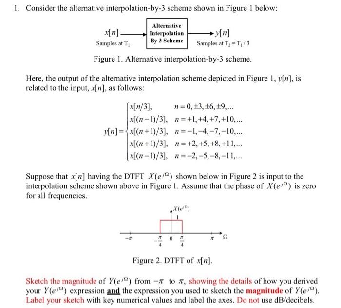 Solved Consider the alternative interpolation-by-3 scheme | Chegg.com