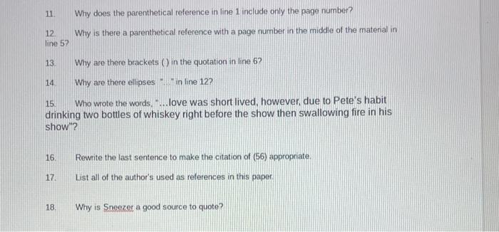 Use the following excerpt of a paper to answer the | Chegg.com