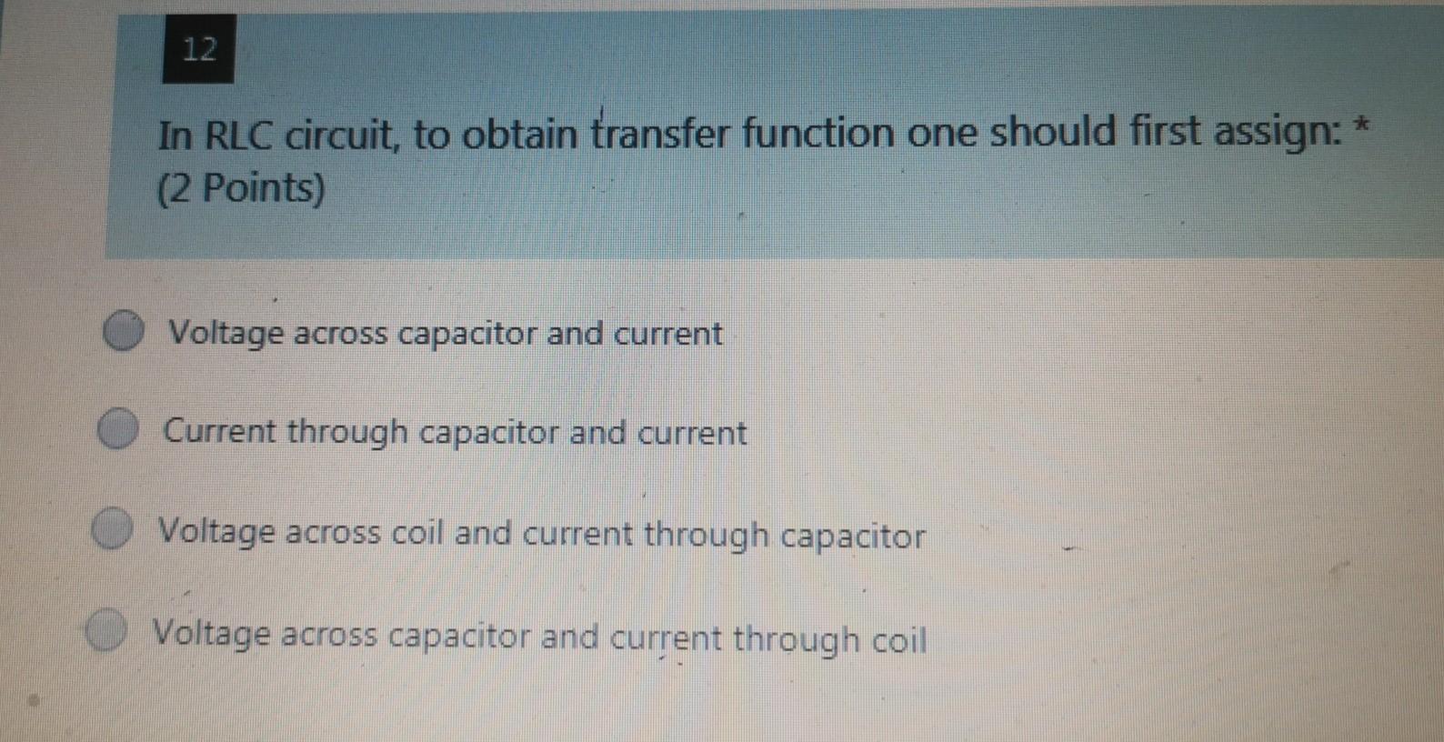 Solved 12 北 In RLC circuit , to obtain transfer function one | Chegg.com