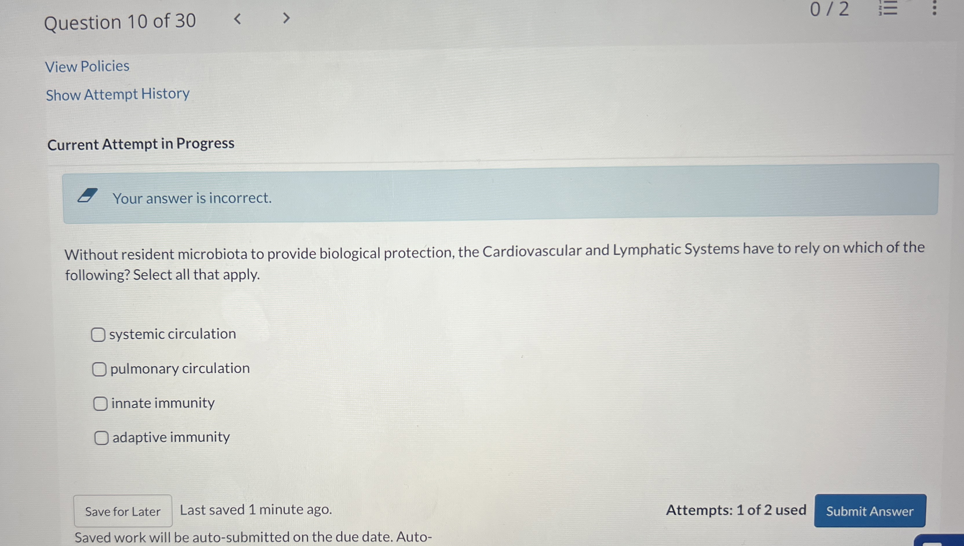 Solved Question 10 ﻿of 30View PoliciesShow Attempt | Chegg.com