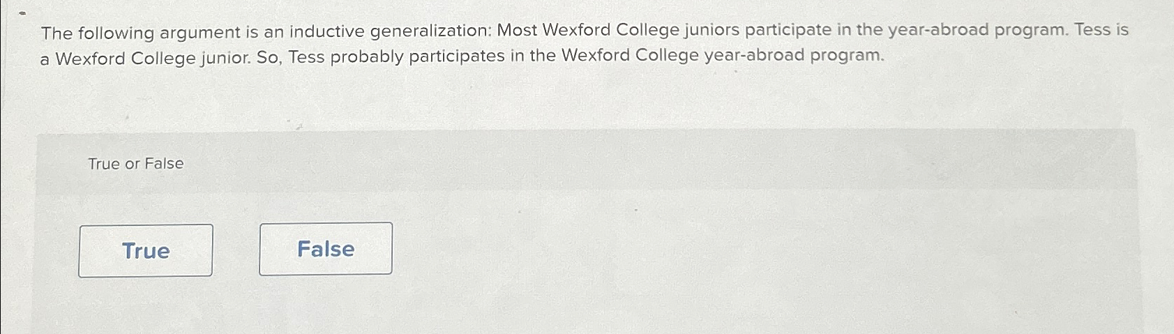 Solved The following argument is an inductive | Chegg.com