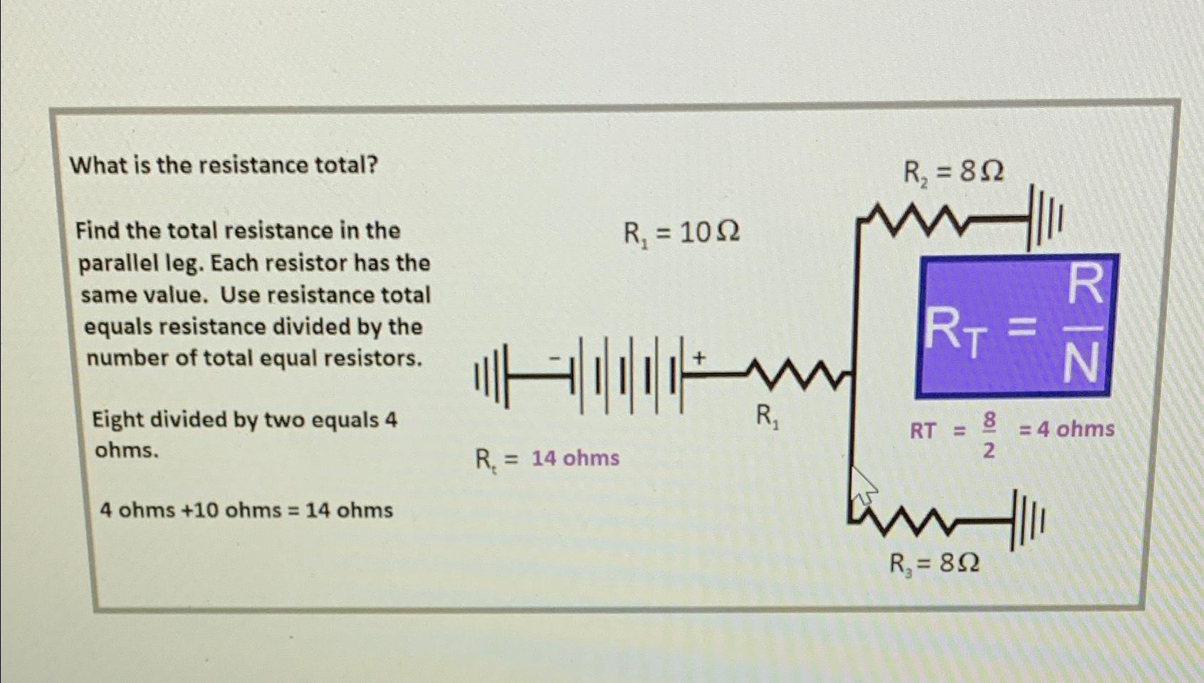 Solved What is the resistance total?Find the total | Chegg.com