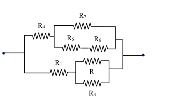 Solved Look at the drawing consisting of seven resistors in | Chegg.com
