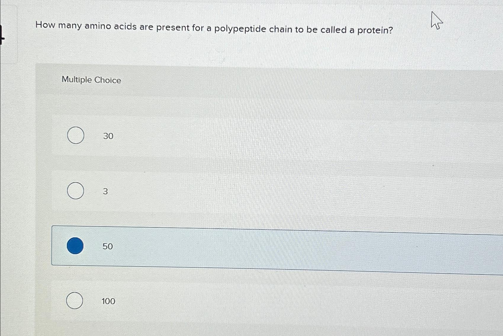 Solved How many amino acids are present for a polypeptide | Chegg.com
