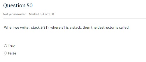 Solved When we write : stack S(S1); where s1 ﻿is a stack, | Chegg.com