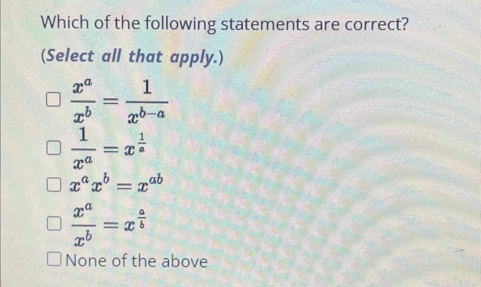 Solved Which of the following statements are correct?(Select | Chegg.com