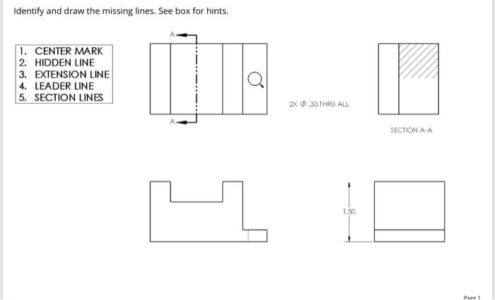 Solved Identify and draw the missing lines. See box for | Chegg.com
