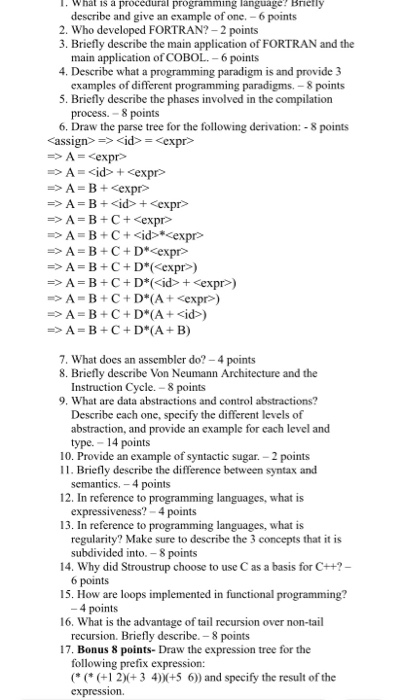 Solved Trying to prepre for TPL(Theory of Programming | Chegg.com