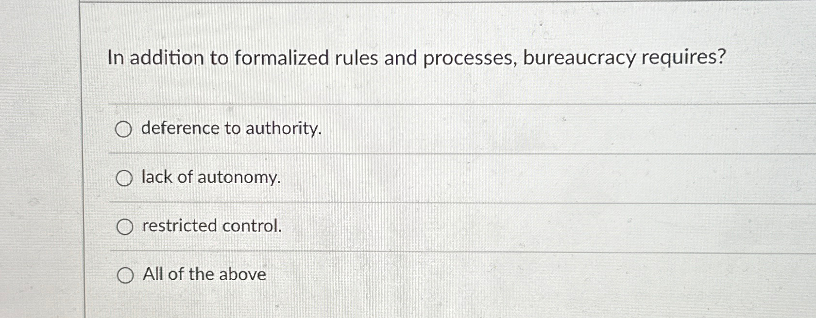 Solved In addition to formalized rules and processes, | Chegg.com