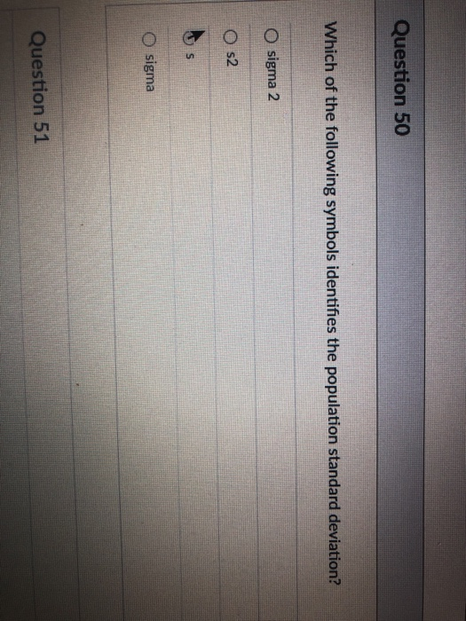 Solved Question 50 Which of the following symbols identifies | Chegg.com