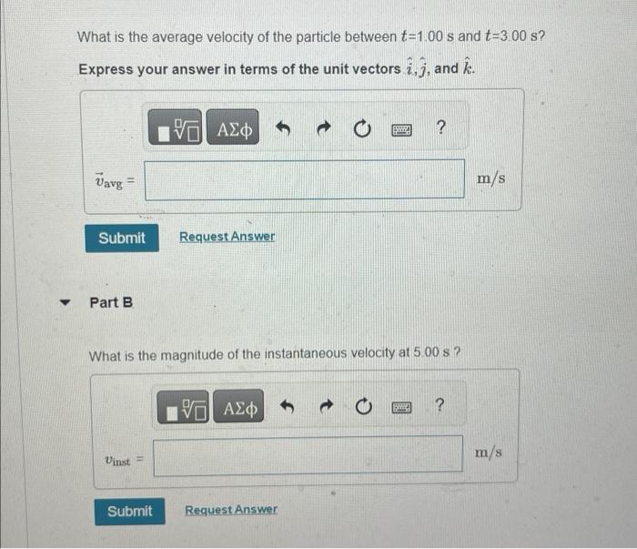 Solved The position of a particular particle as a function | Chegg.com