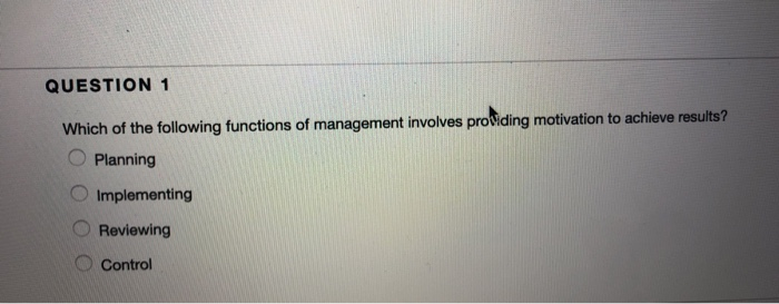 Solved QUESTION 1 Which of the following functions of | Chegg.com