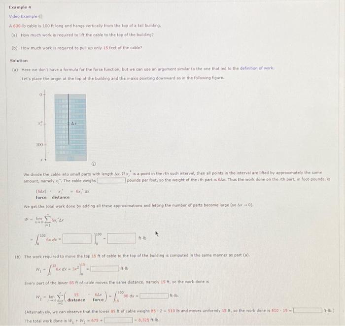 Solved Video Example di A 600 -ib cable is 100ft long and | Chegg.com