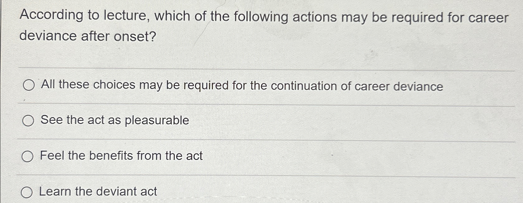 Solved According to lecture, which of the following actions | Chegg.com