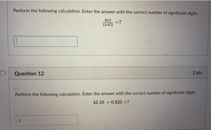 Solved Perform the following calculation. Enter the answer | Chegg.com