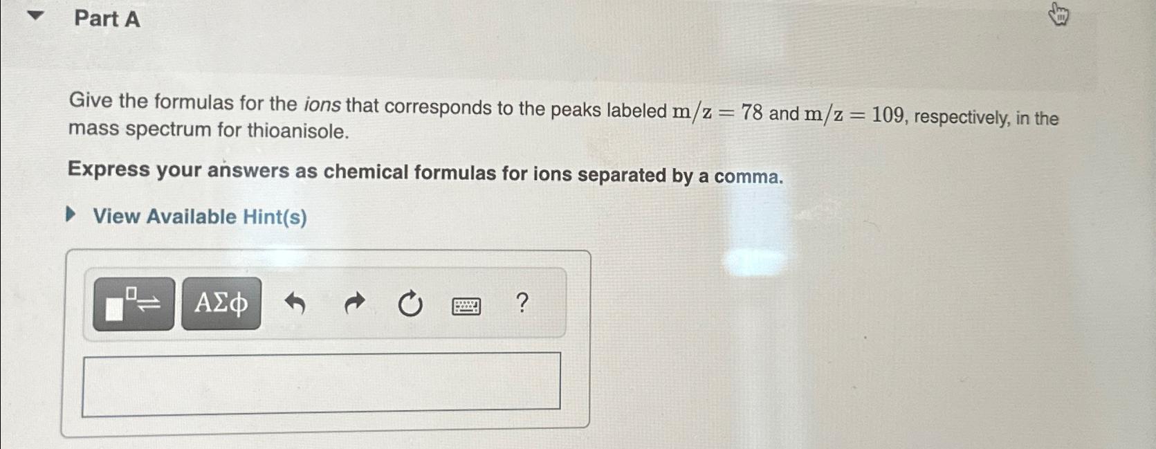 Solved Part A\\nGive the formulas for the ions that | Chegg.com