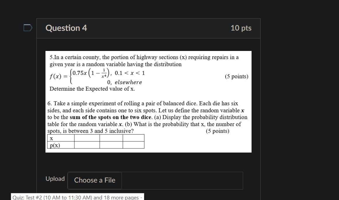 Solved 5.In a certain county, the portion of highway | Chegg.com