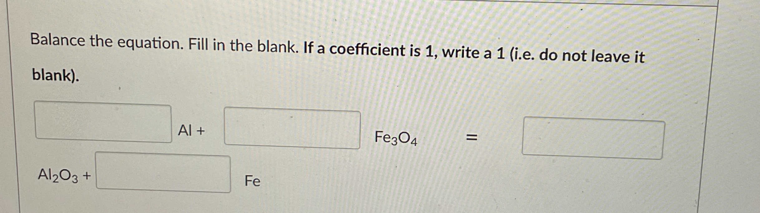 Balance the equation. Fill in the blank. If a | Chegg.com