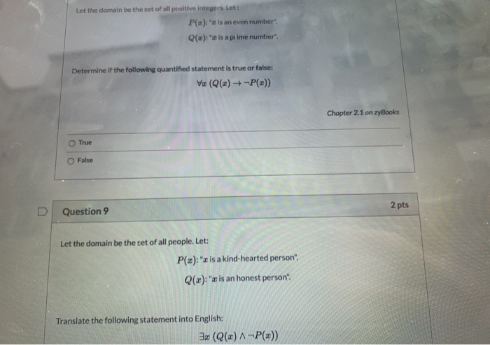 Solved Let the domain be the set of all positive integers. | Chegg.com