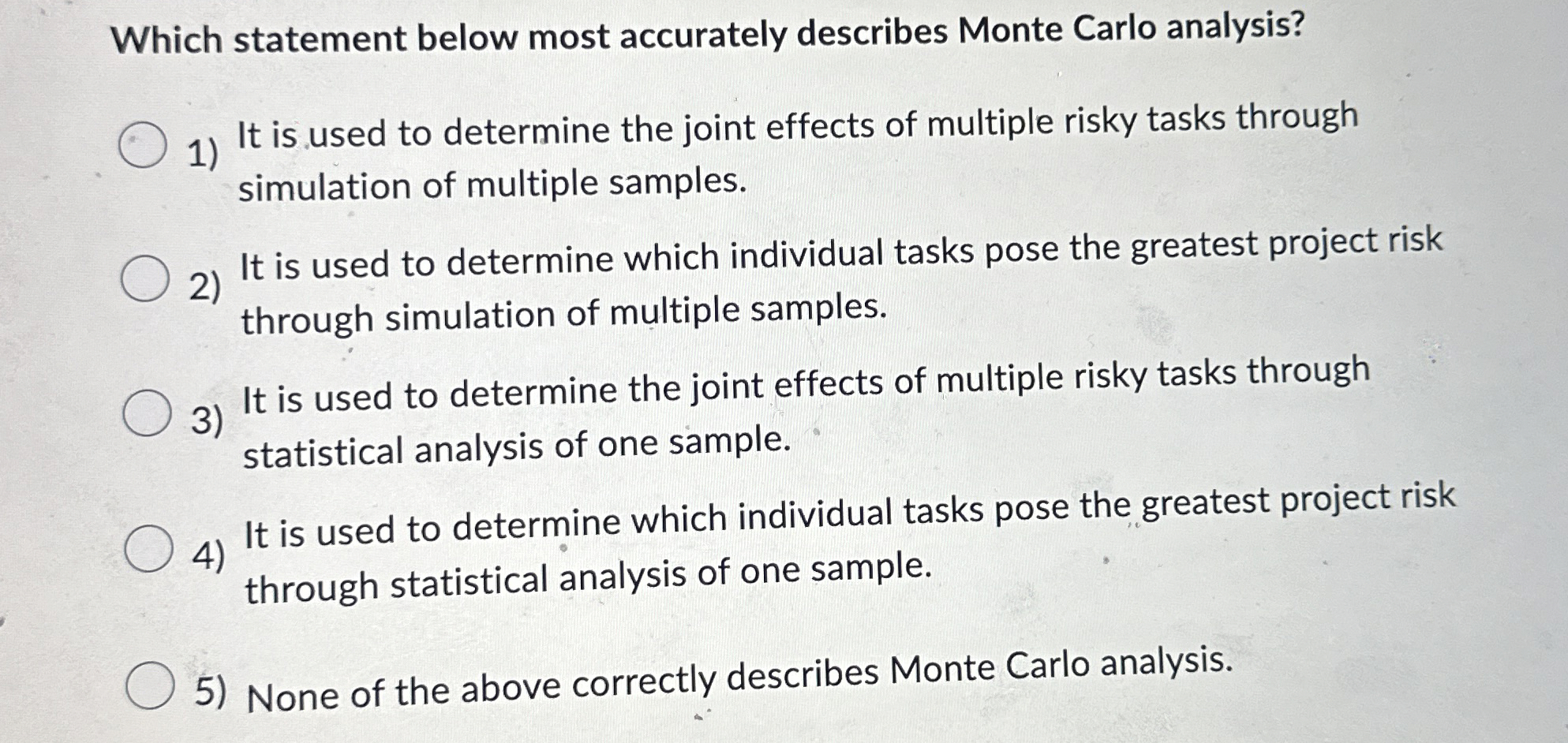 Solved Which statement below most accurately describes Monte | Chegg.com