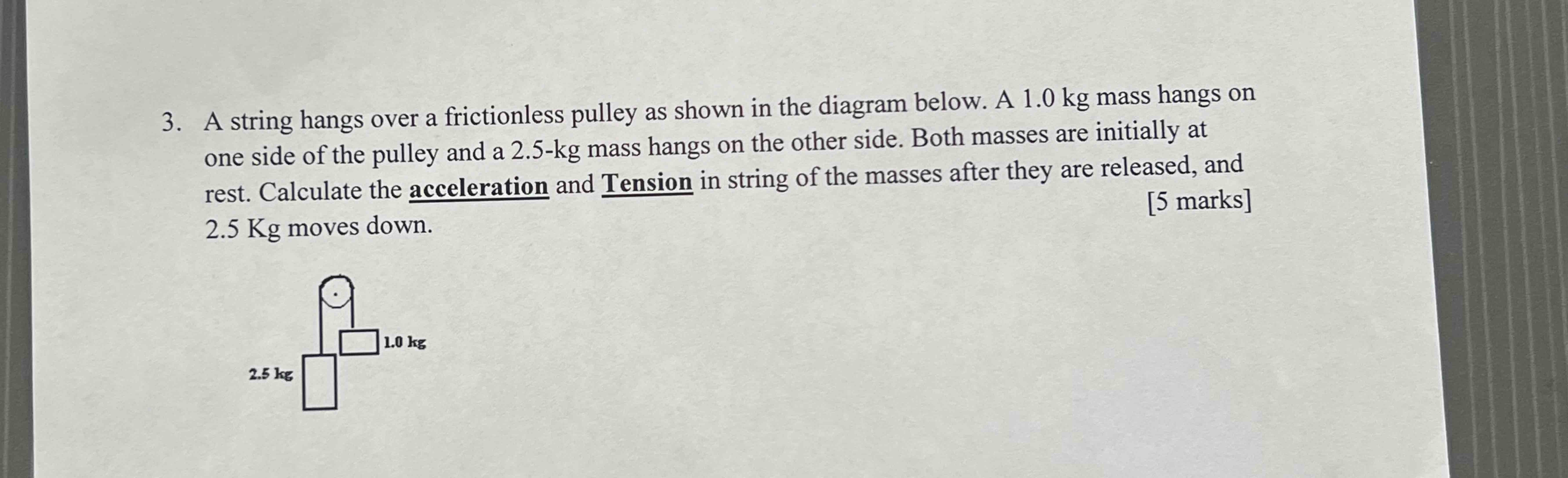 Solved Note: Draw a F.B.D for your problems !!!3. ﻿A string | Chegg.com