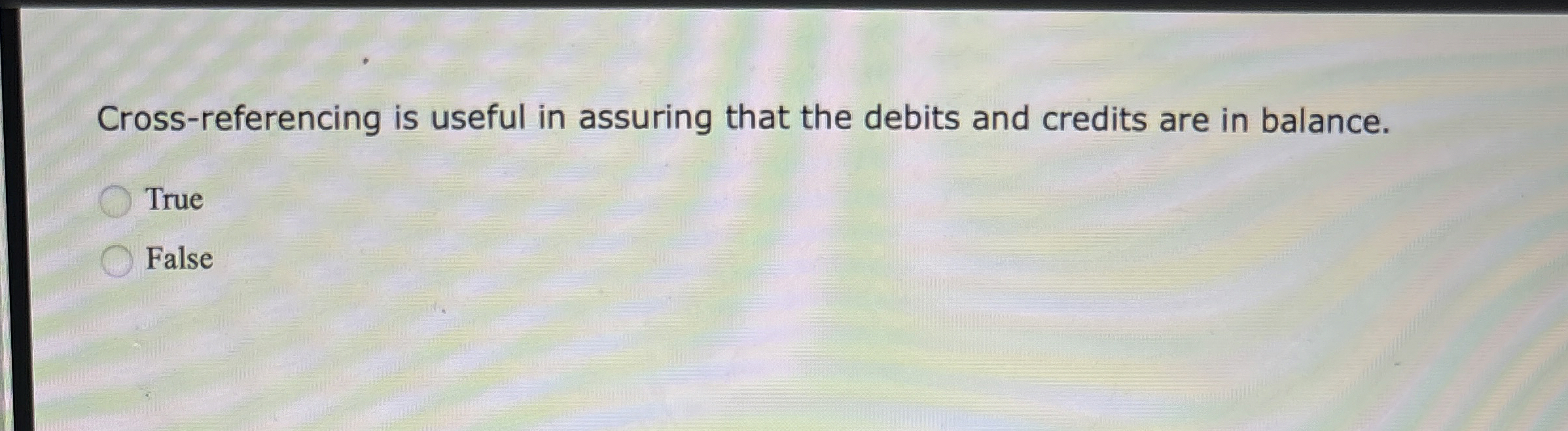 Solved Cross-referencing is useful in assuring that the | Chegg.com