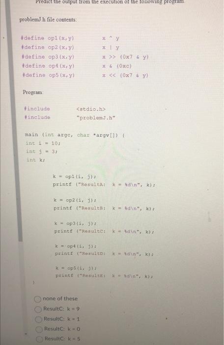 Solved problemJ h file contents: \( \begin{array}{ll}\text { | Chegg.com