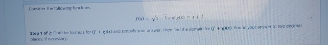 Solved Consider the following functions.f(x)=x-12 ﻿and | Chegg.com