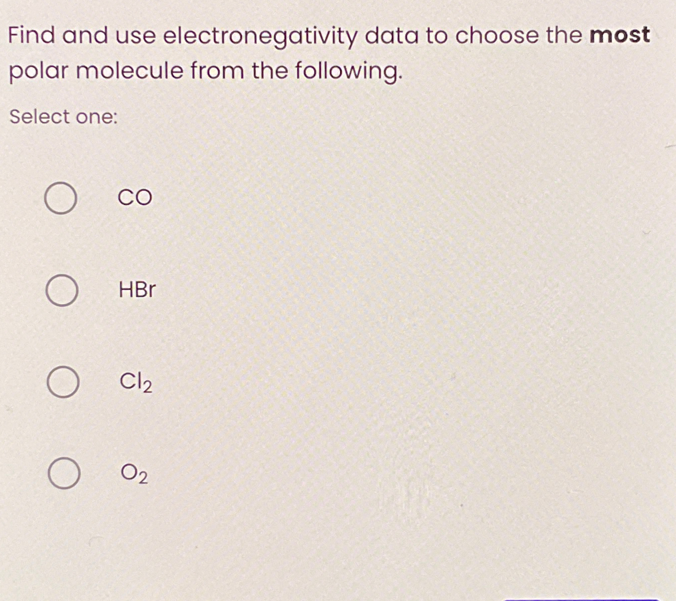 Solved Find and use electronegativity data to choose the | Chegg.com