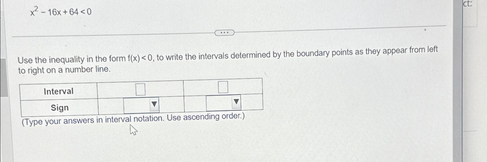 Solved x2-16x+64