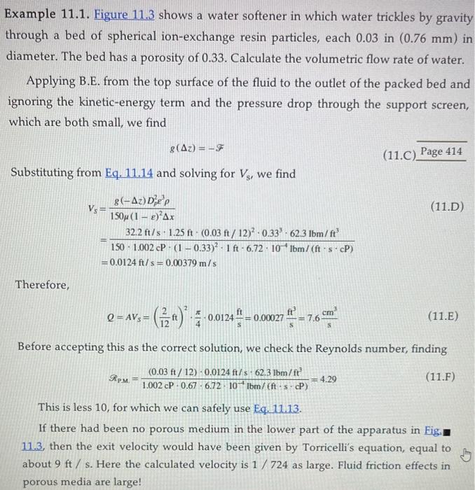 Solved For the flows in Examples 11.1 and 11.2, calculate | Chegg.com