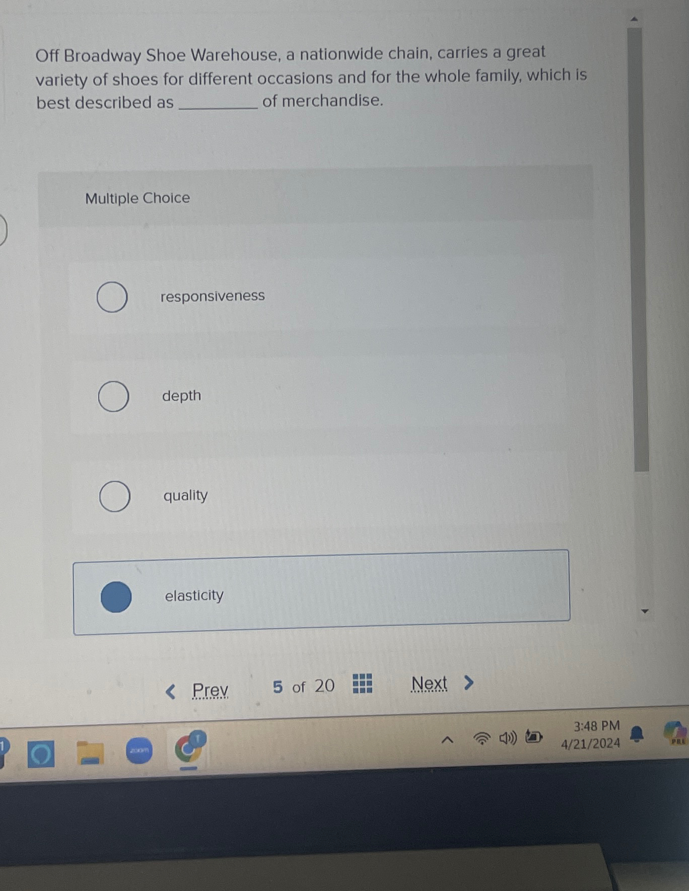 Solved Off Broadway Shoe Warehouse, a nationwide chain, | Chegg.com