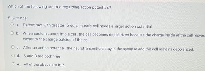 Solved Which of the following are true regarding action | Chegg.com