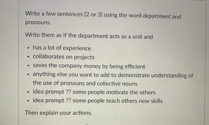 10 Write a few sentences (2 or 3) using the word crew | Chegg.com