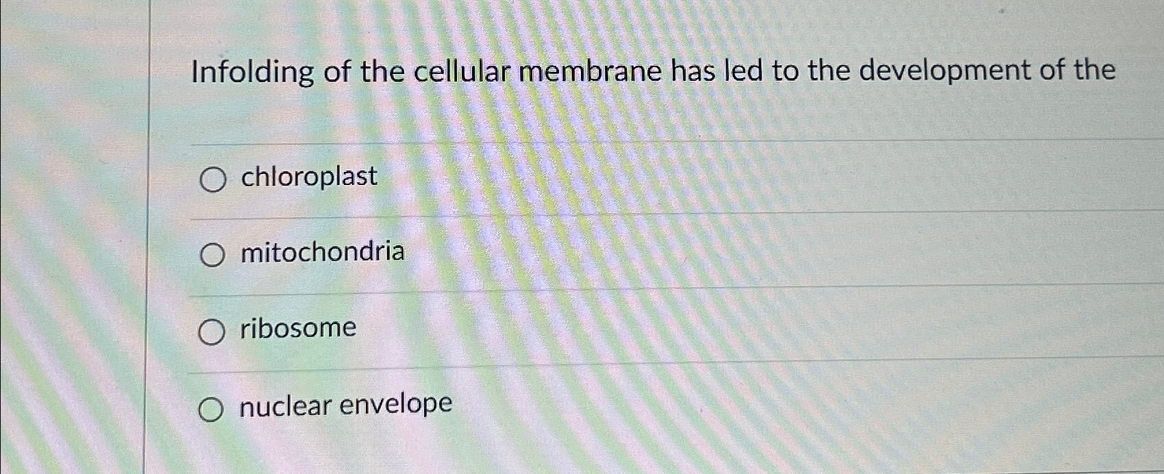 Solved Infolding of the cellular membrane has led to the | Chegg.com