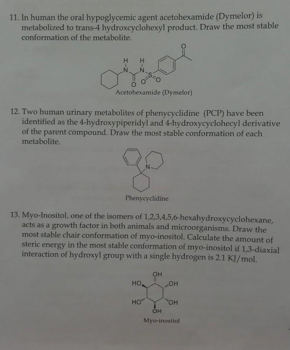 Solved 11. In human the oral hypoglycemic agent | Chegg.com
