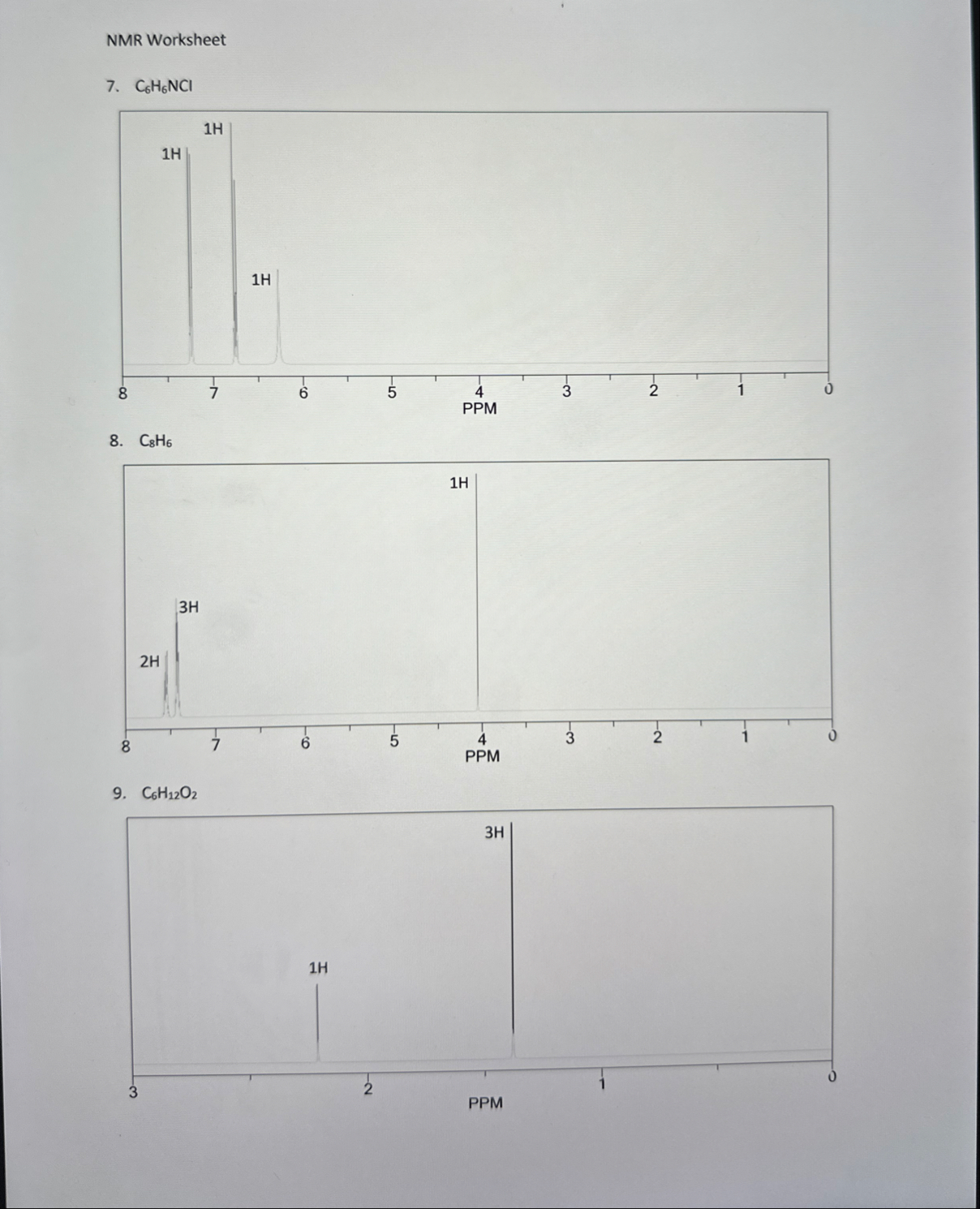 Match the H-NMR with the'corresponding structures. | Chegg.com