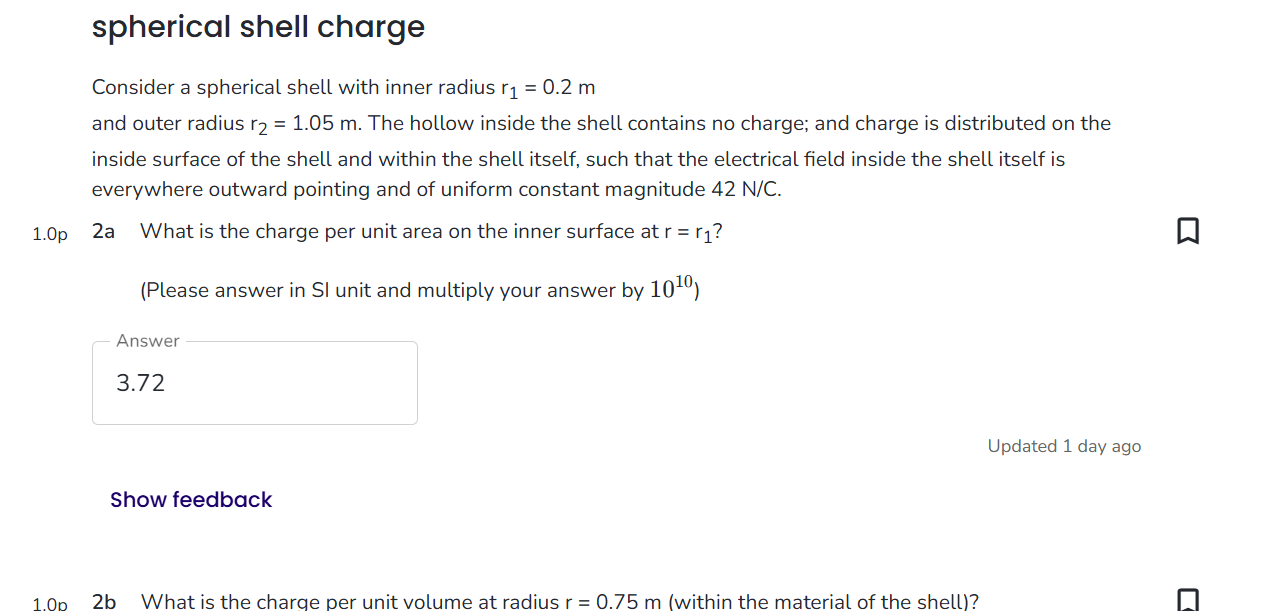 Solved spherical shell chargeConsider a spherical shell with | Chegg.com