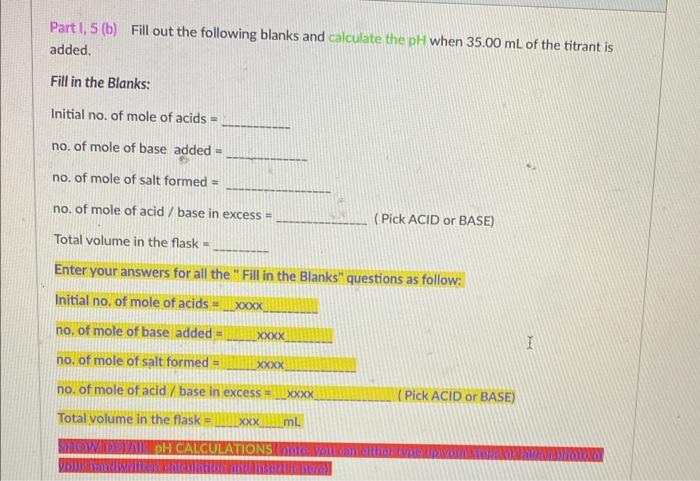 [Solved]: Part1, 5 (b) Fill out the following blanks and ca