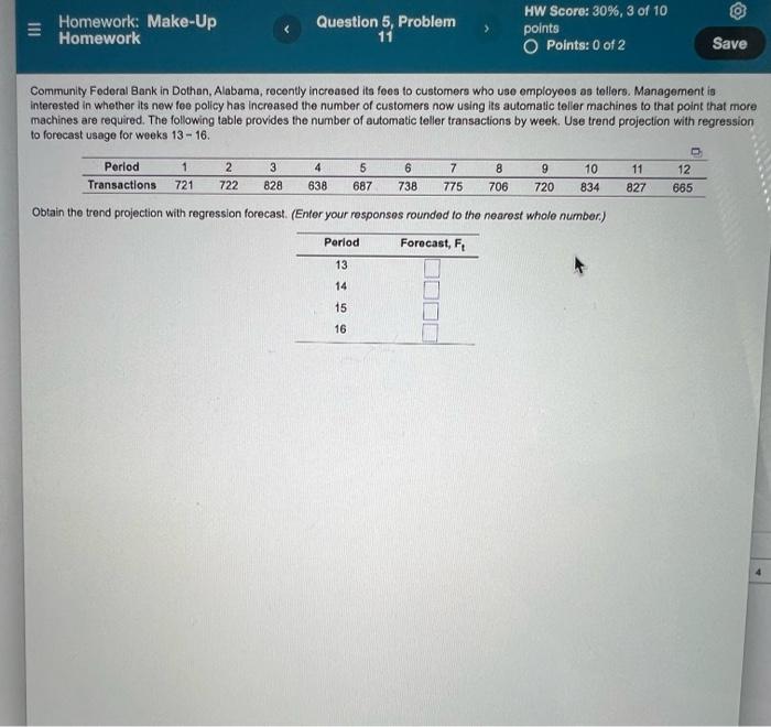 Solved Homework: Make-Up Homework Question 5, Problem 11 HW | Chegg.com