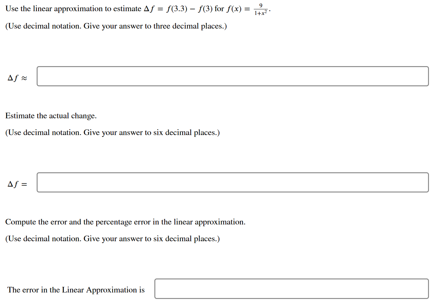 Use the linear approximation to estimate | Chegg.com