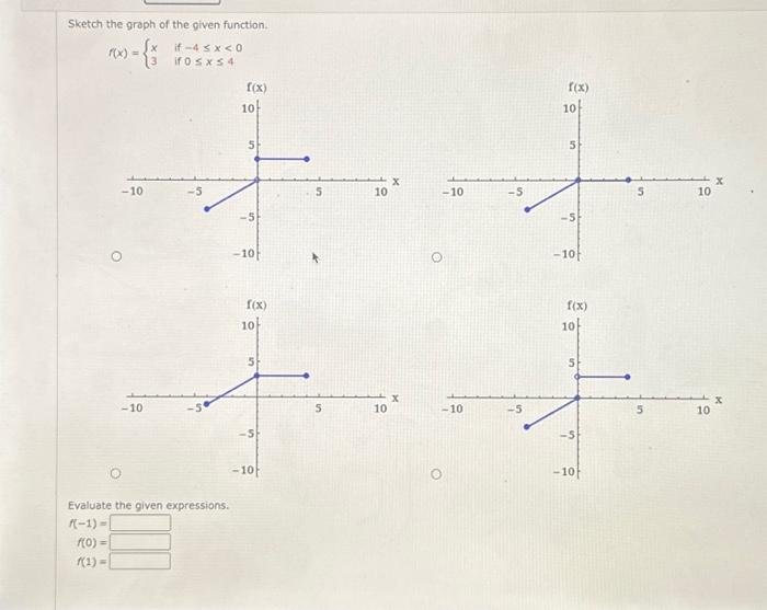 Solved Sketch the graph of the given function. { } 3 f(x) = | Chegg.com
