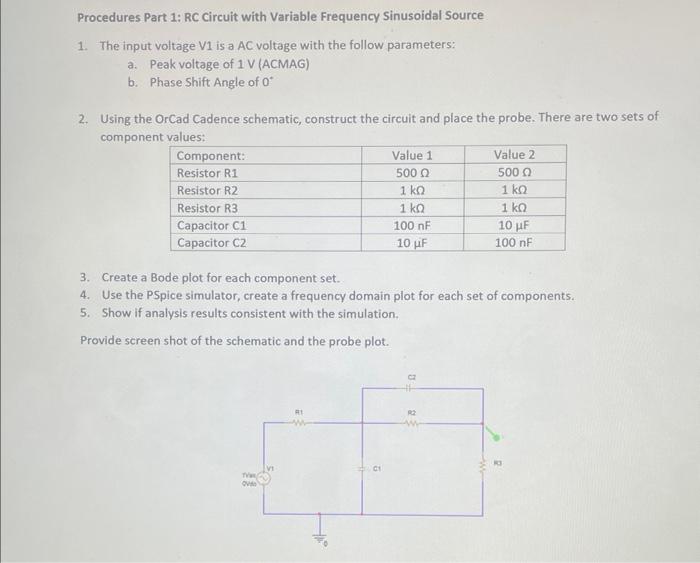 Solved 1. The input voltage V1 is a AC voltage with the | Chegg.com