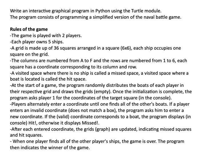 Solved Write An Interactive Graphical Program In Python