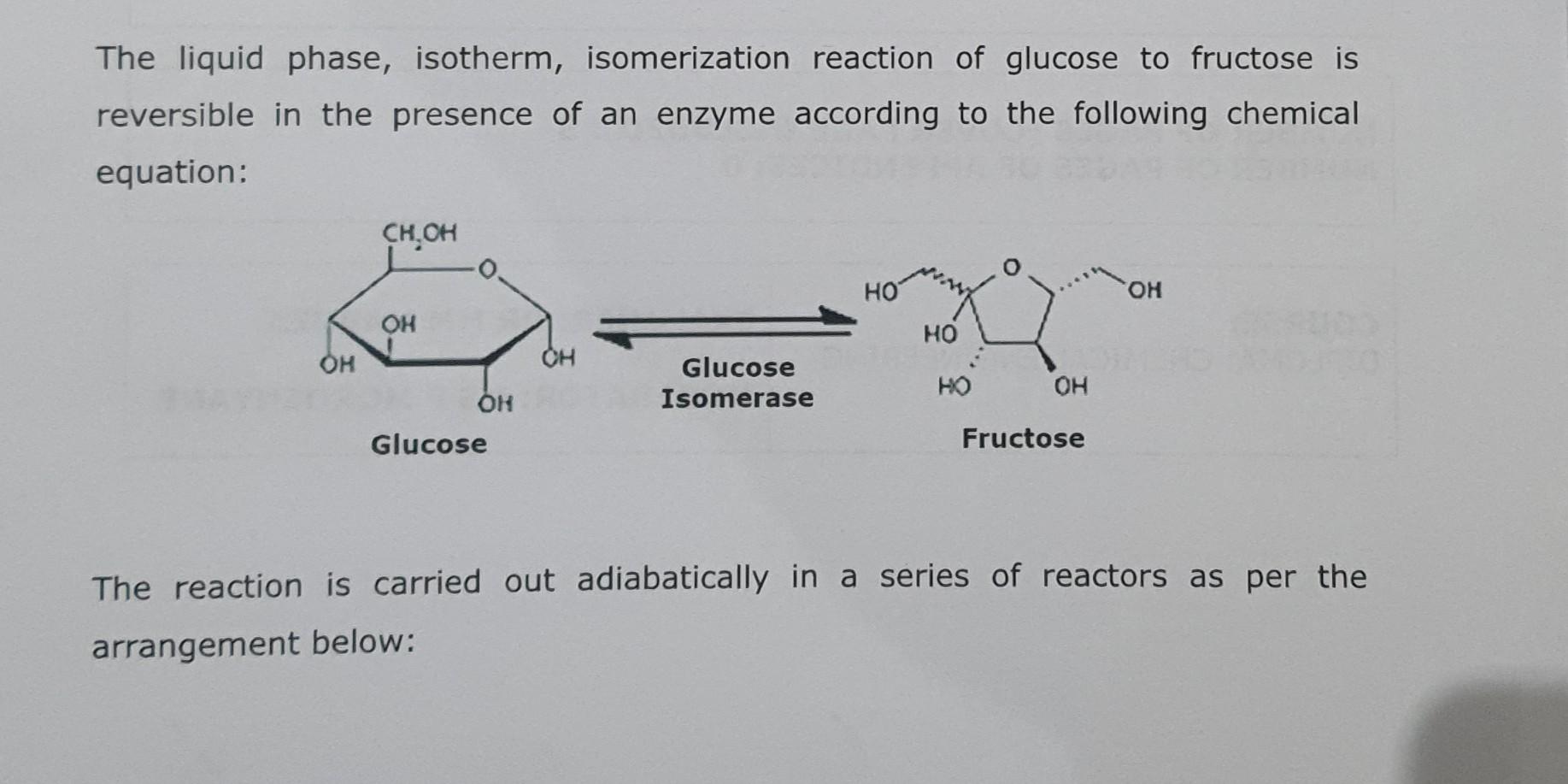 Solved The liquid phase, isotherm, isomerization reaction of | Chegg.com