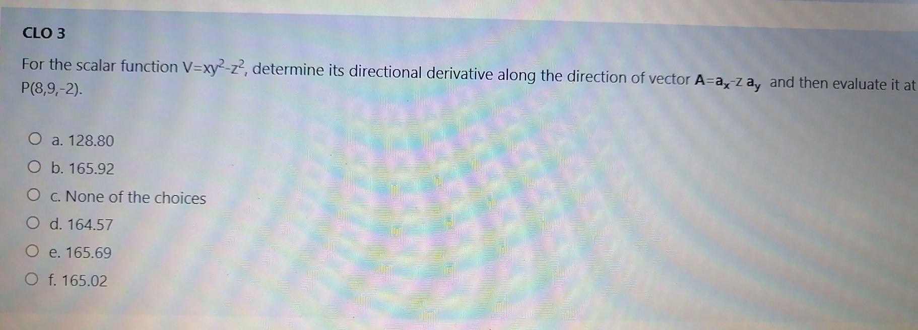Solved CLO 3 For the scalar function V=xy?z?, determine its | Chegg.com