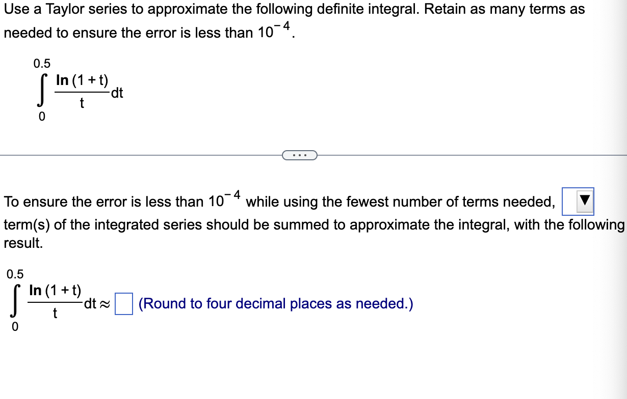 Solved Use a Taylor series to approximate the following | Chegg.com