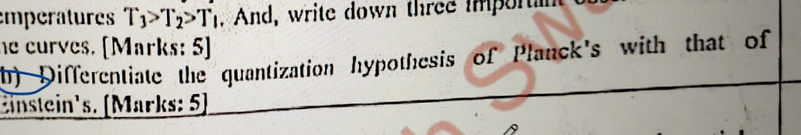 Solved Differentiate the quantization hypotiesis of Planck's | Chegg.com