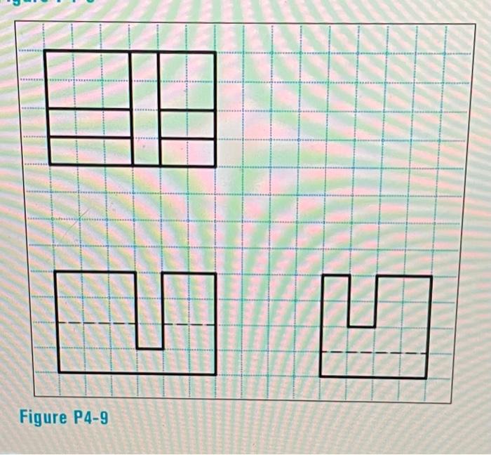 Solved 9. Given the multiview set of the cut block objects | Chegg.com