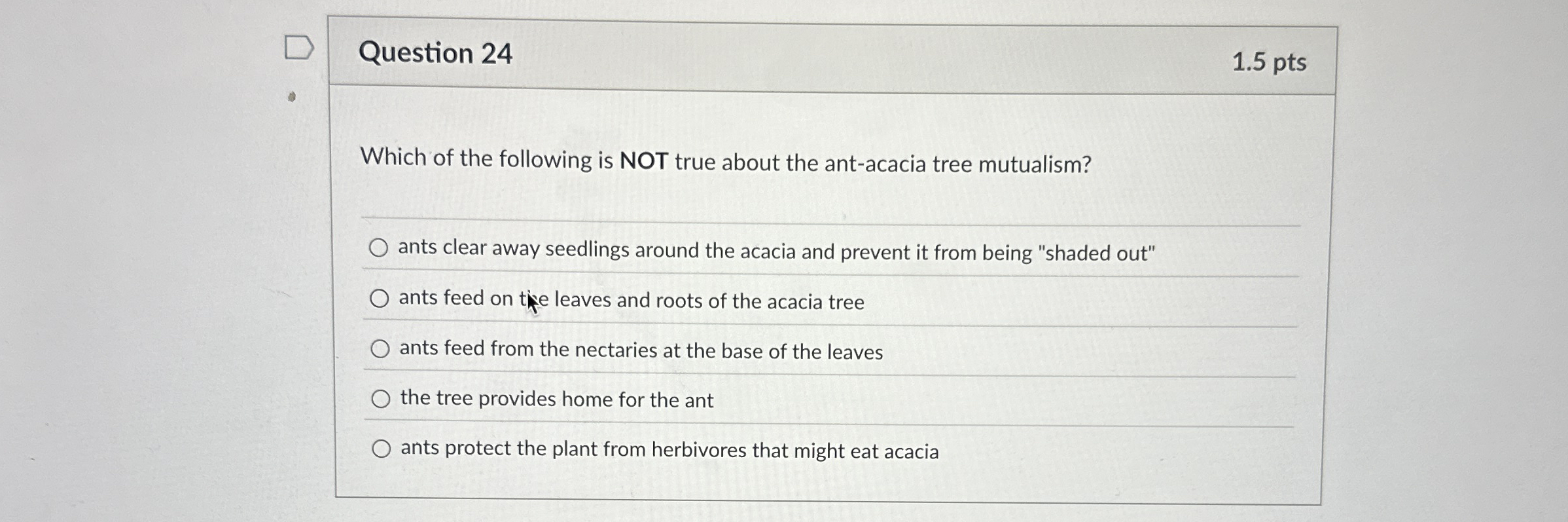 Solved Question 241.5 ﻿ptsWhich of the following is NOT true | Chegg.com